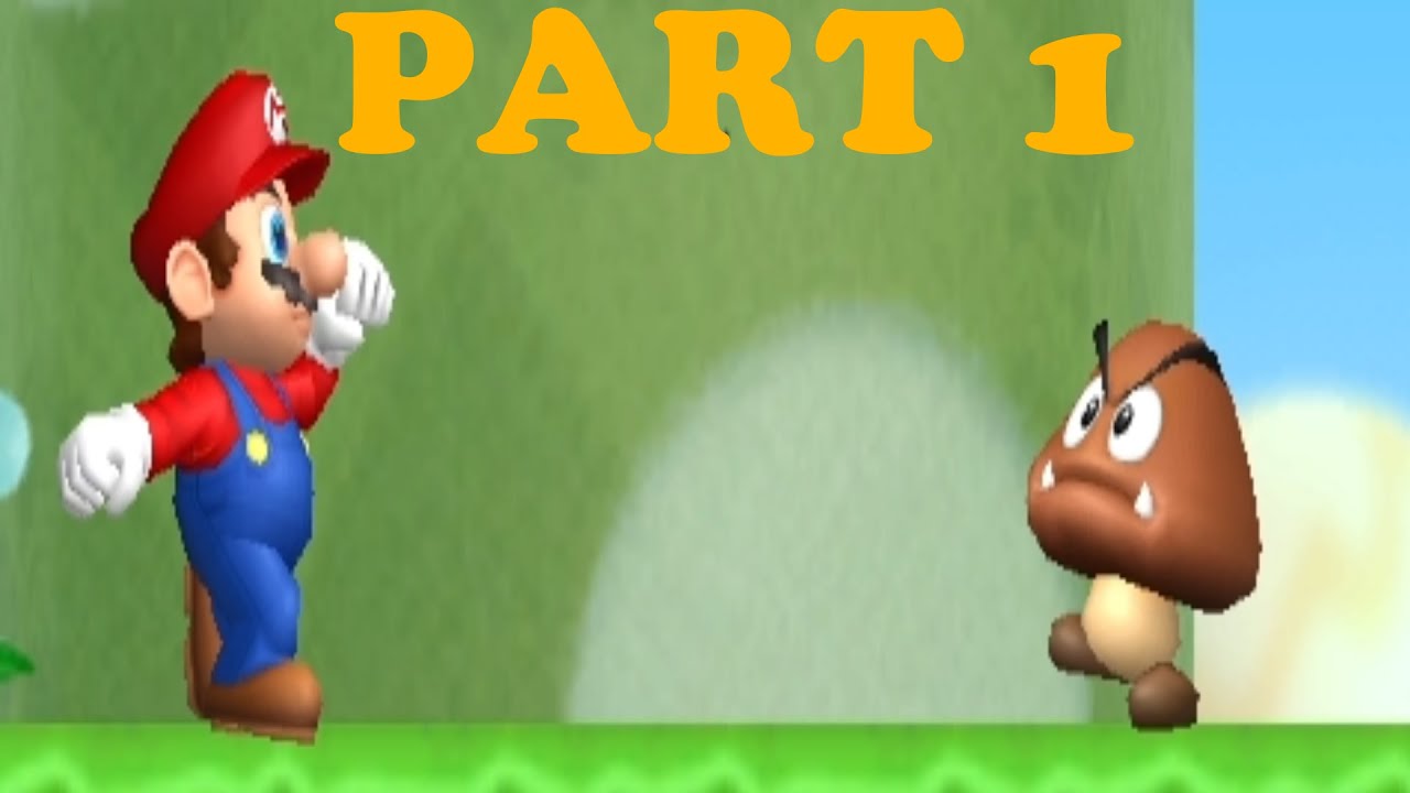 🍄Super mario wii 2009 - Level 1-4 - 1st boss🍄 - YouTube
