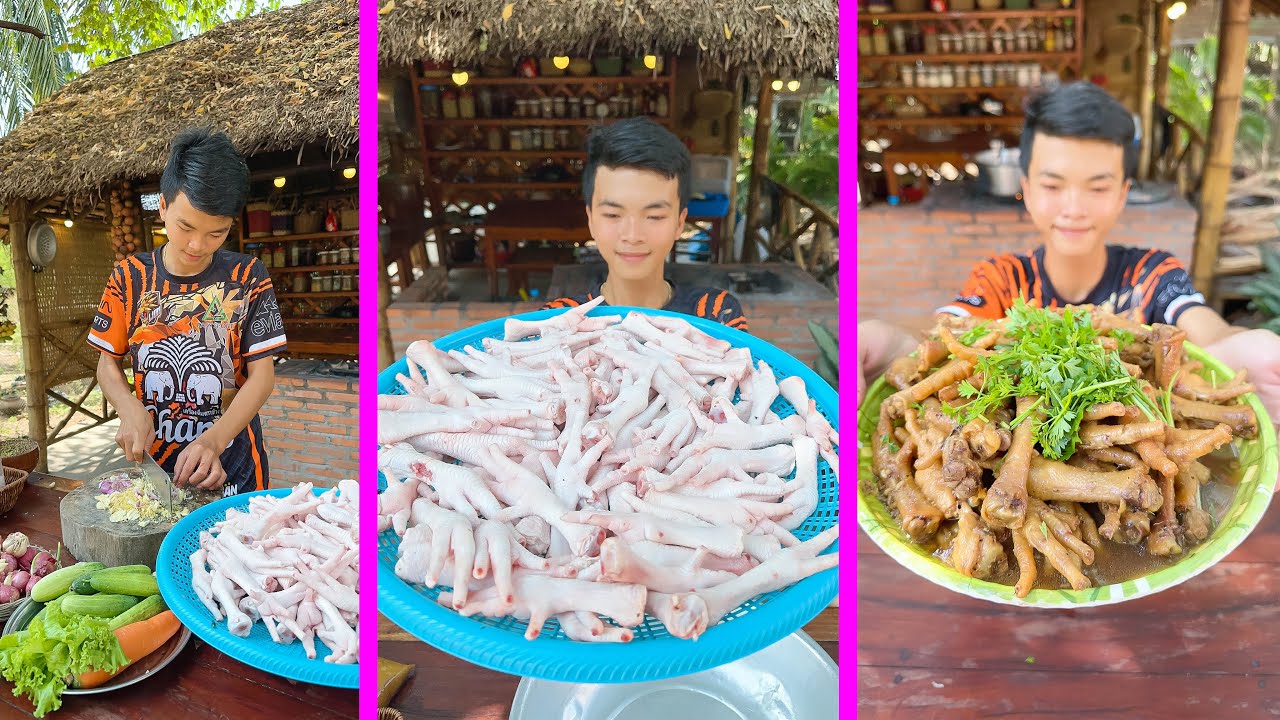 Chef Ny, Tasty chicken feet cooking recipe with handsome chef | Amazing ...