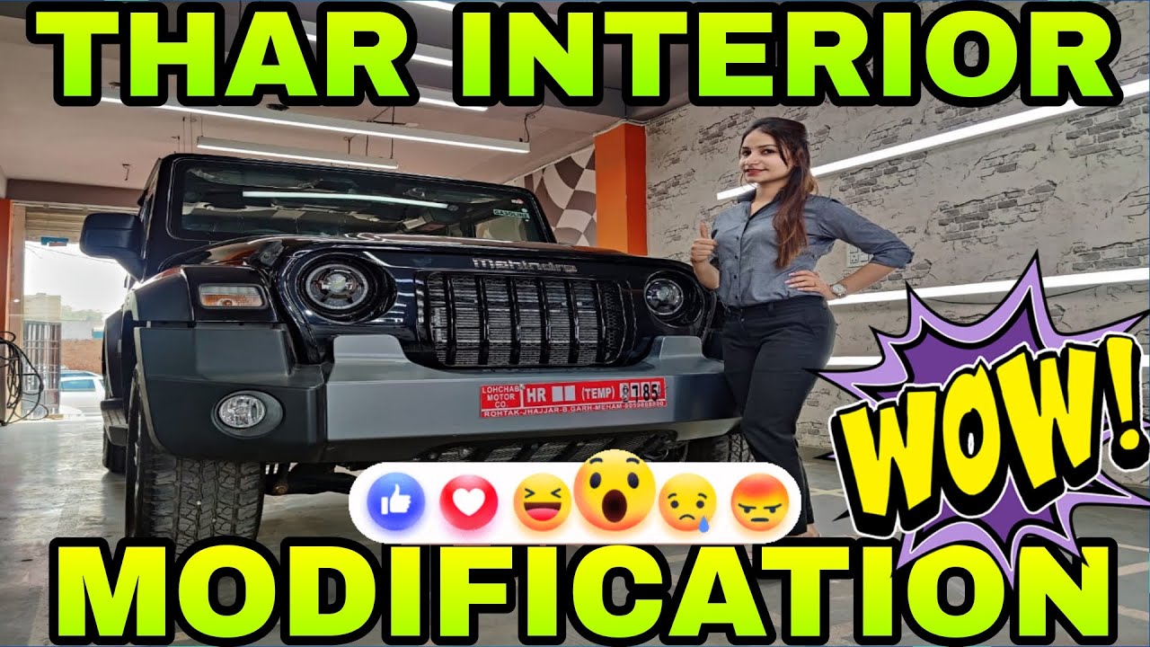 Mahindra Thar Interior Modified 2021 | Customized Seats and Armrest ...