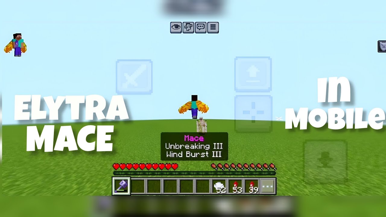 Elytra Mace Unbelievable Combos In Minecraft Pe! - YouTube