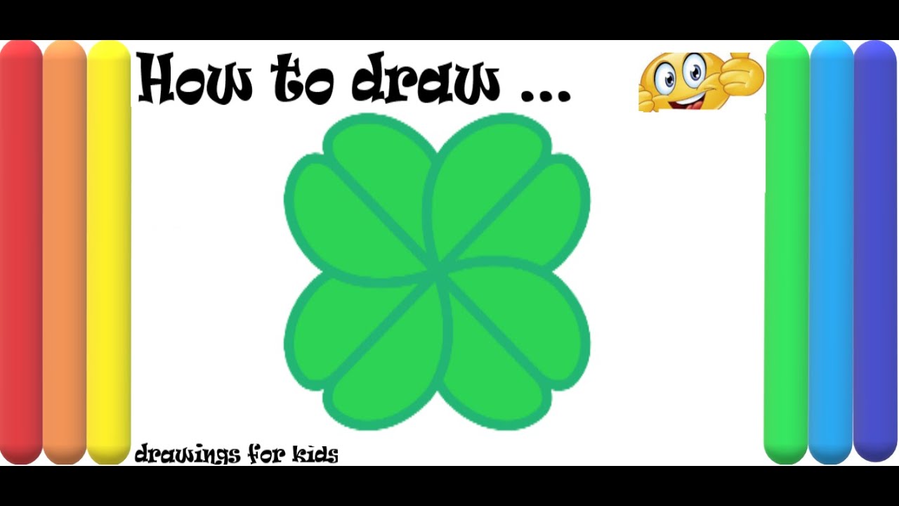 How to draw a 4leaf clover?A very easy drawing.Enjoy! - YouTube