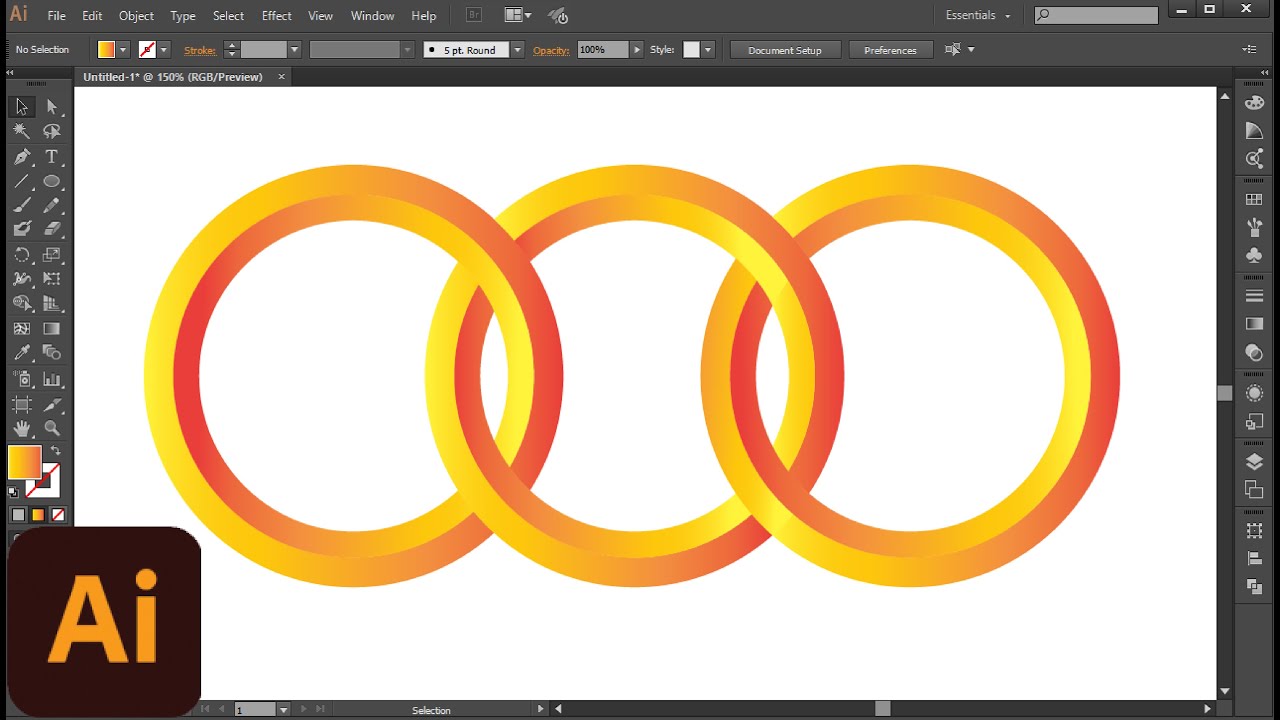 How To Make Ring Logo In Illustrator CC Tutorial - 2020 - YouTube