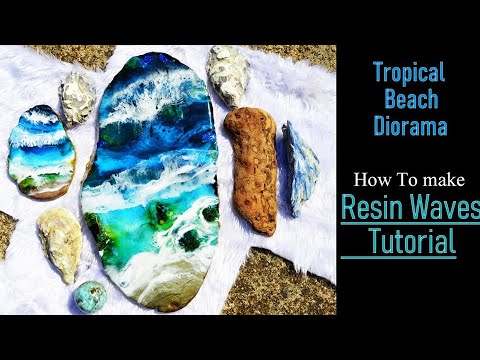 Resin Ocean 3D Waves Tutorial | Tropical Ocean Diorama | First time ...