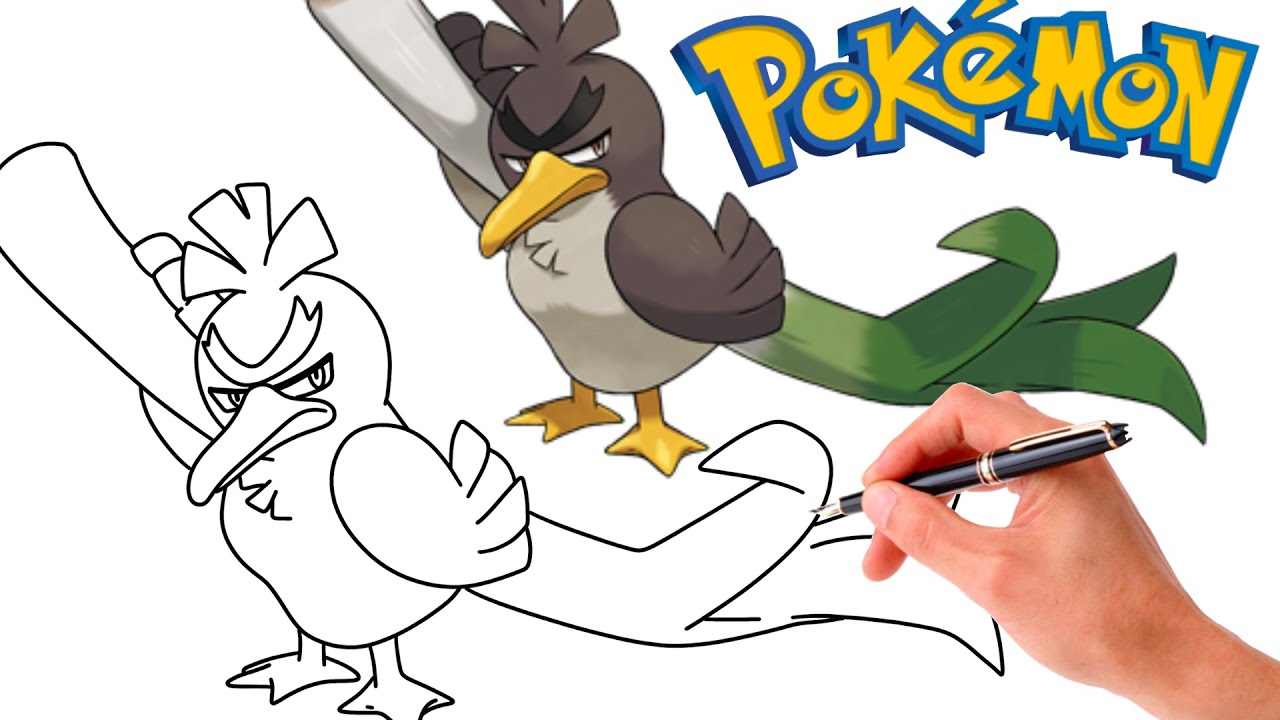 How To Draw GALARIAN FARFETCH´D POKEMON | Galarian Pokemons - YouTube