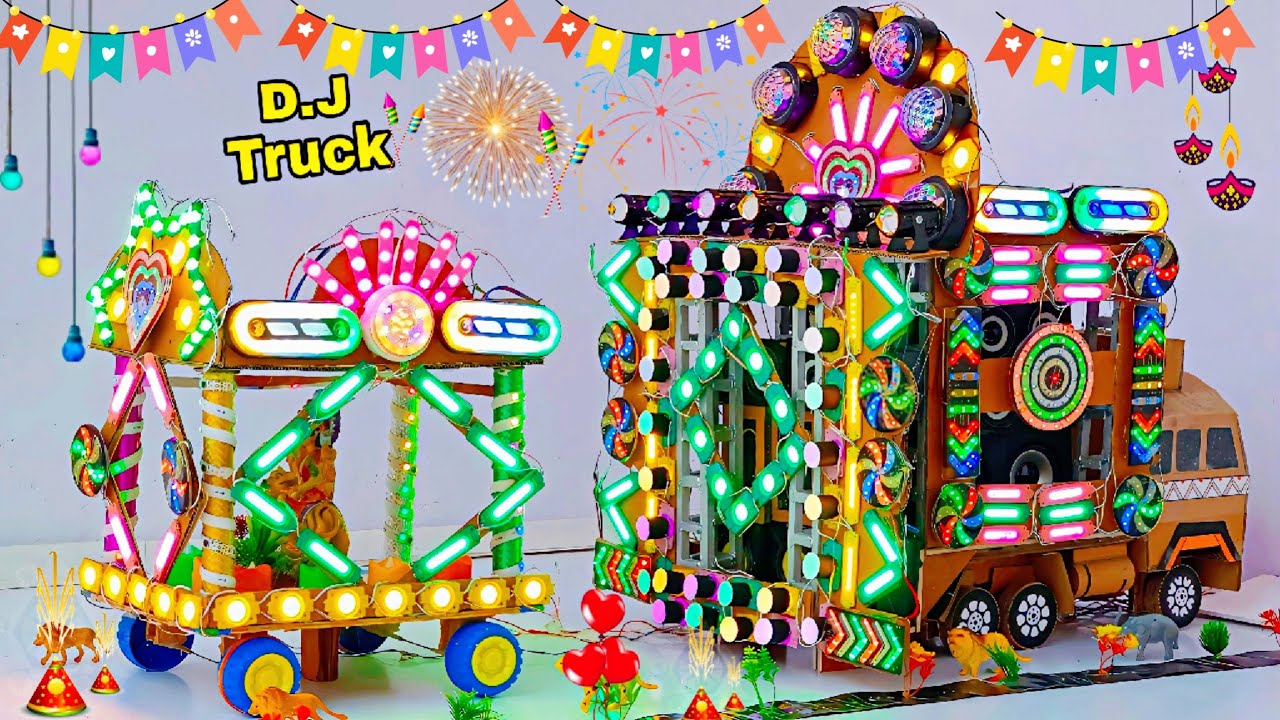 How To Make Mini DJ Truck New Trolley Ganesh Moorti Setup Big DJ Truck ...