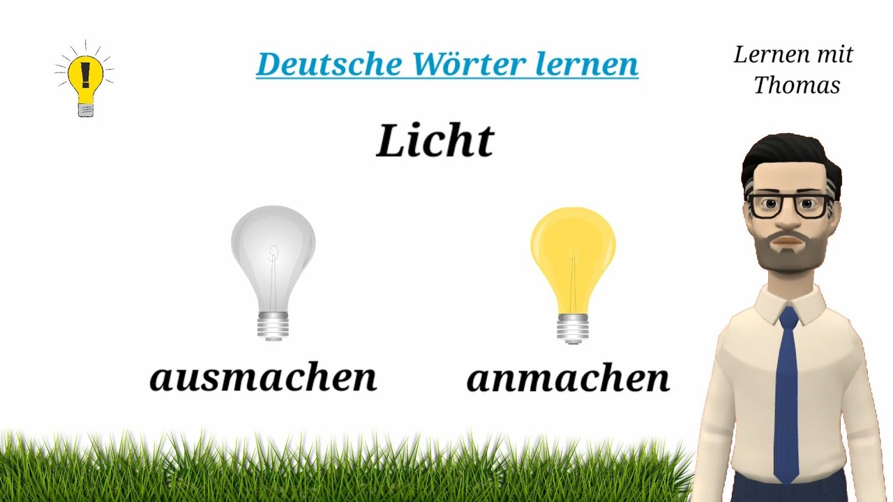 wohnen (3) anmachen, ausmachen, aufmachen, zumachen | вивчити німецьку ...