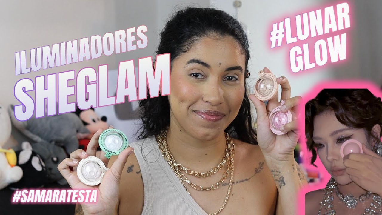 TESTEI OS ILUMINADORES LUNAR GLOW DA SHEGLAM - YouTube