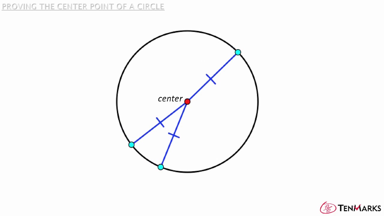Proving the Center Point of a Circle: G-GPE.4 - YouTube