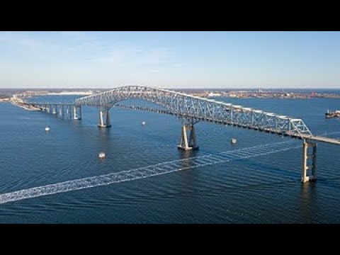 Crossing the Francis Scott Key Bridge. Baltimore RV bypass I-695 - YouTube