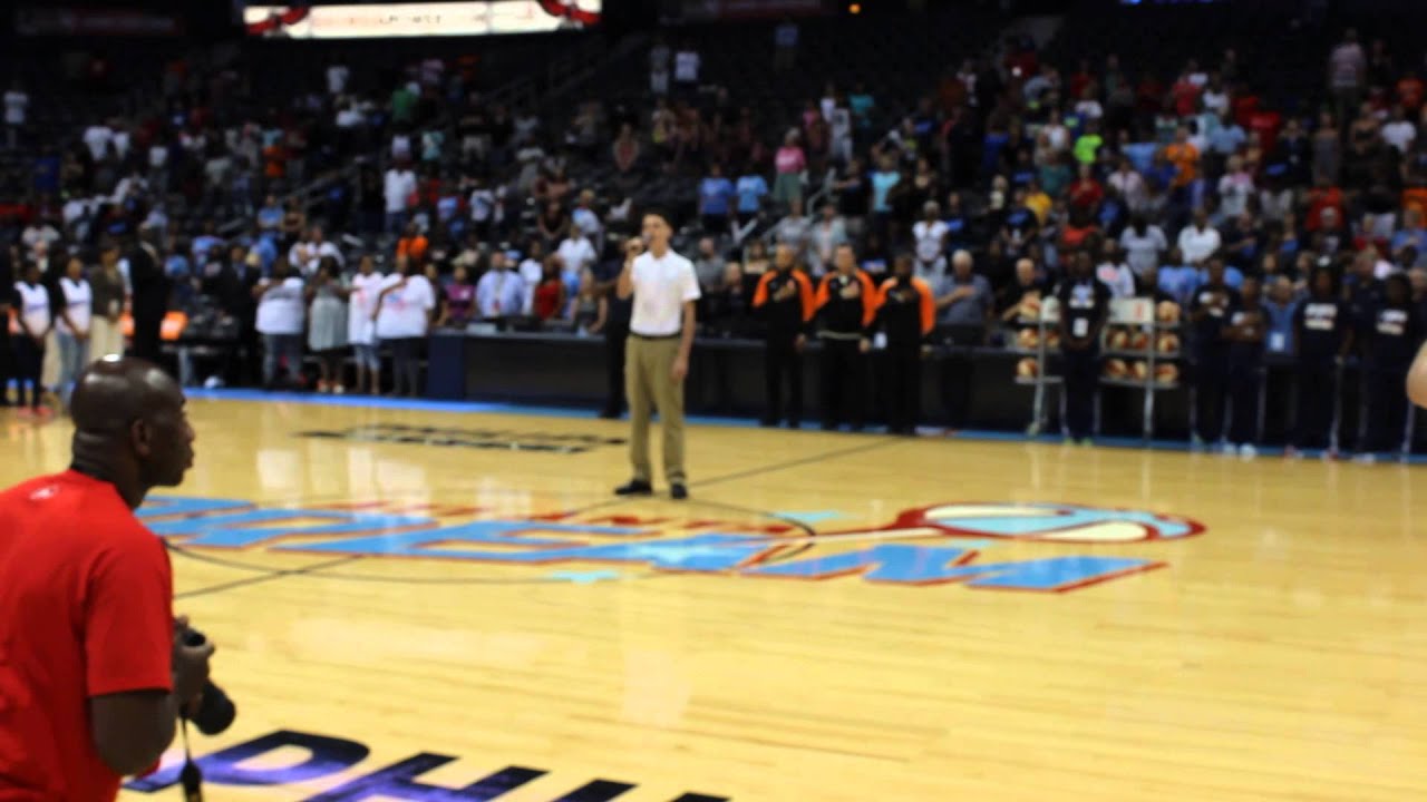 Evan Slack National Anthem (WNBA) Atlanta Dream - YouTube