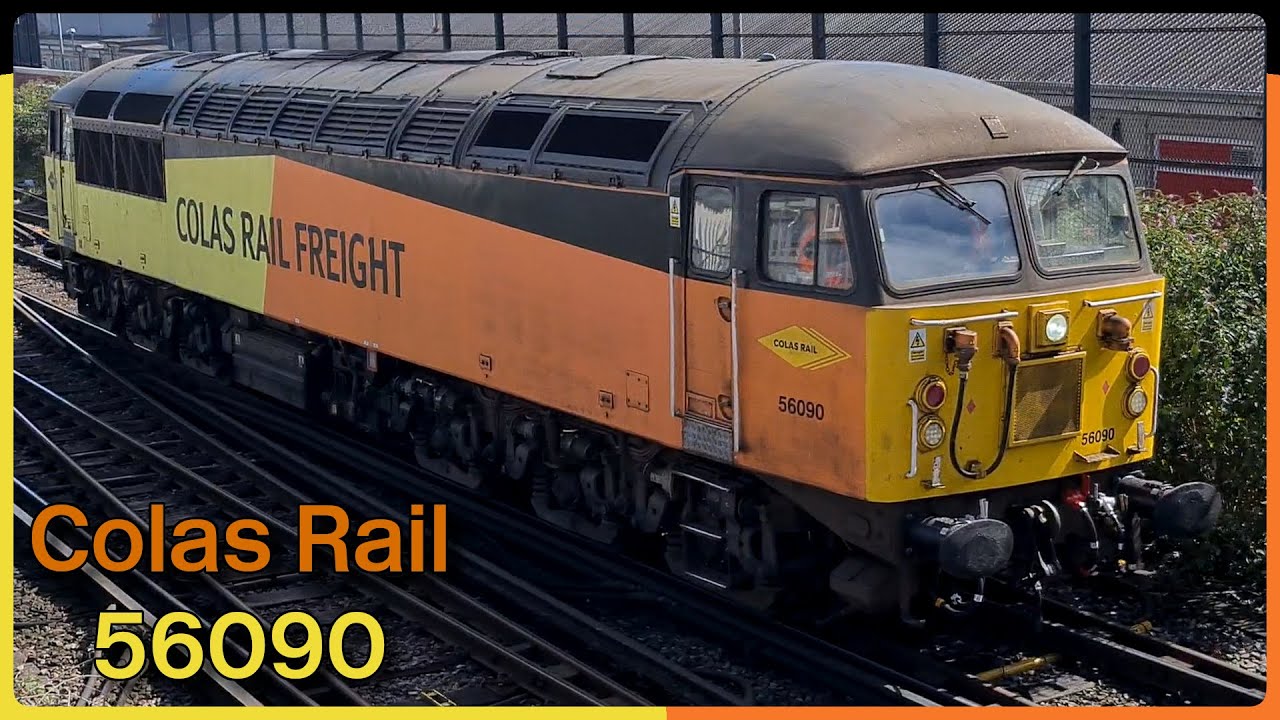 Colas Rail Class 56 on the Chatham Main Line at Gillingham. - YouTube
