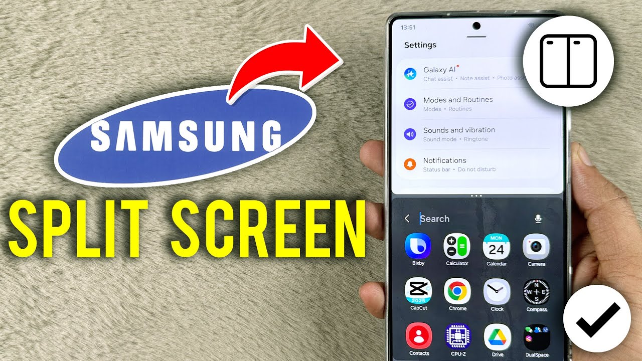 How to Split Screen Samsung S25 Ultra - YouTube