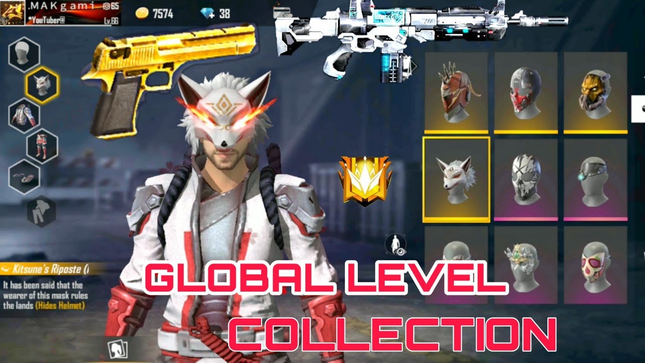 FREE FIRE GLOBAL LEVEL COLLECTION 😱MAK GAMING - YouTube