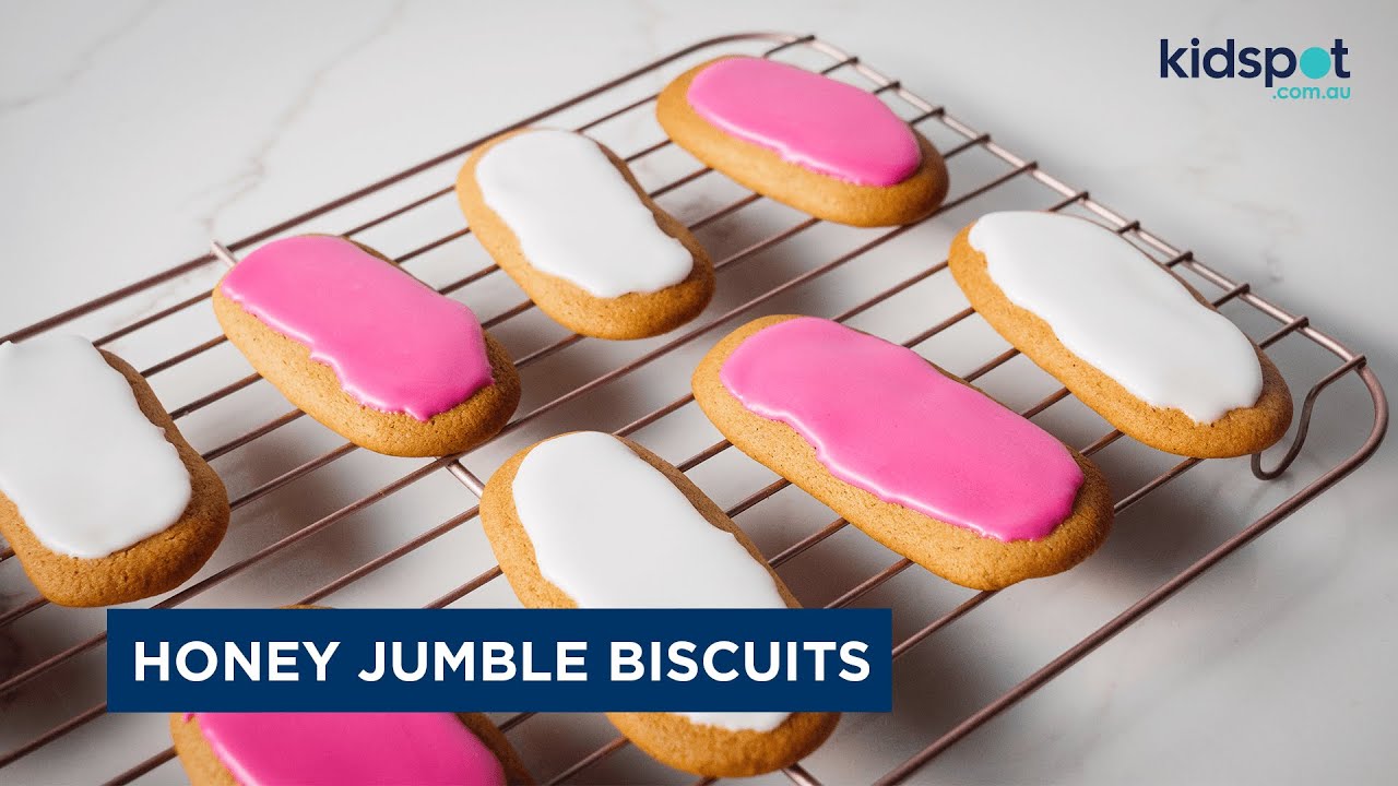 Honey Jumble Biscuits | Cooking With Kids | Kidspot - YouTube