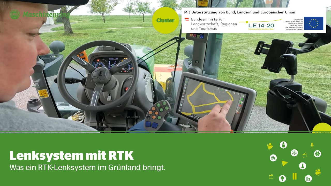 Lenksystem mit RTK – was es im Grünland bringt - YouTube