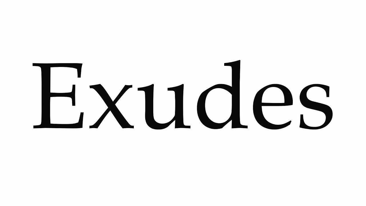 How to Pronounce Exudes - YouTube