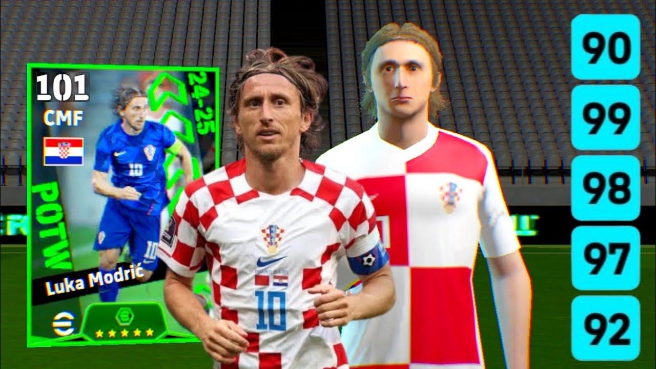 New POTW 101 Rated Booster Luka Modric 🔥 | eFootball 2025 | Trick POTW ...