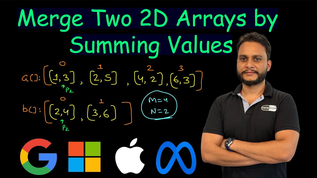 Merge Two 2d Arrays By Summing Values Leetcode 2570 Youtube 3701