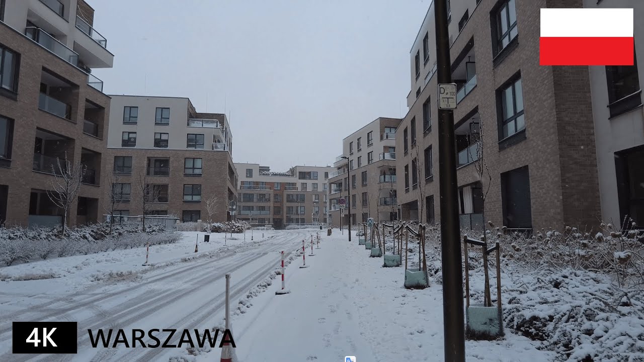 Warsaw Snow Walk - Snow Warsaw, Poland 2023, Warsaw Winter 4K, City ...
