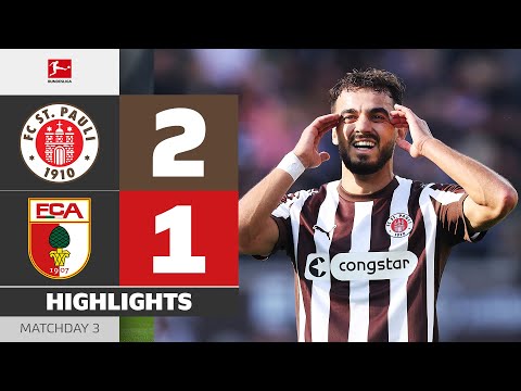 Sinani’s Free-Kick Decides It! 🎯 | ST. PAULI - FC AUGSBURG | Highlights | MD 3 – Bundesliga 2025/26