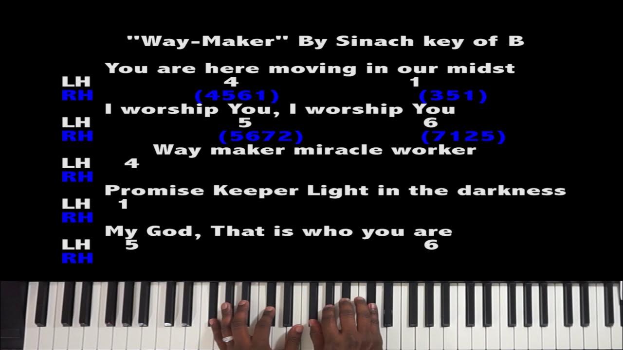 Waymaker Piano Tutorial Sinach by Cedric Braden - YouTube