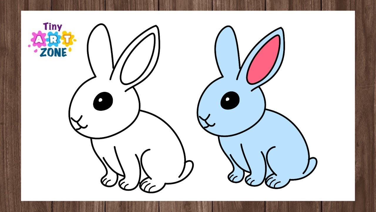 How to Draw a Cute Little Rabbit Easy for Kids & Toddlers | Tiny Art ...