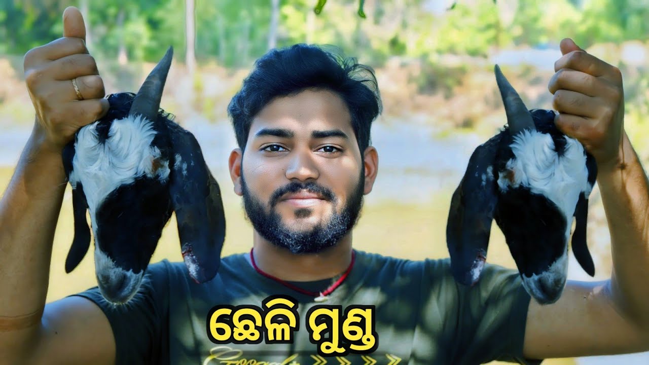 GOAT HEAD RECIPE || Odia Tribal Recipe || Cooking & Eating in Jungle ...