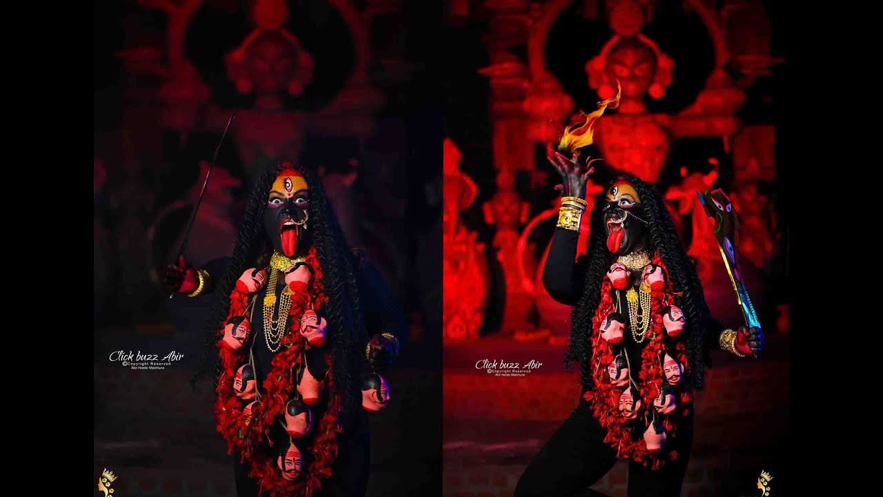 Maa Kali Shoot II Writuparna & Aparupa II Creative Makeup II #everyone ...