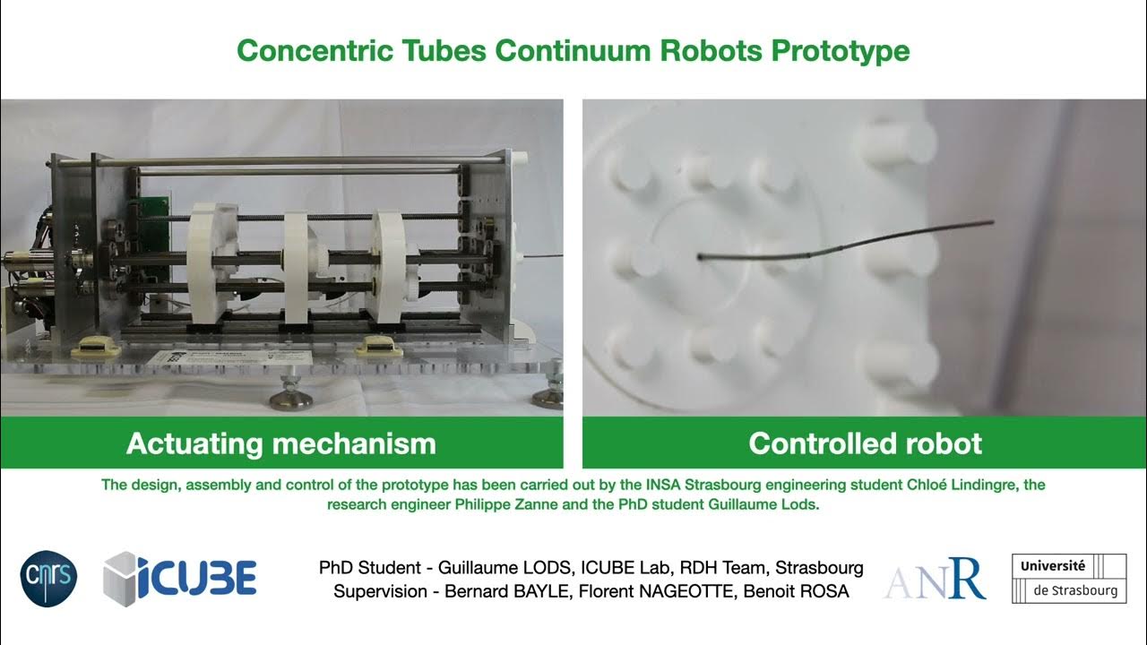 Concentric tubes continuum robot prototype - YouTube