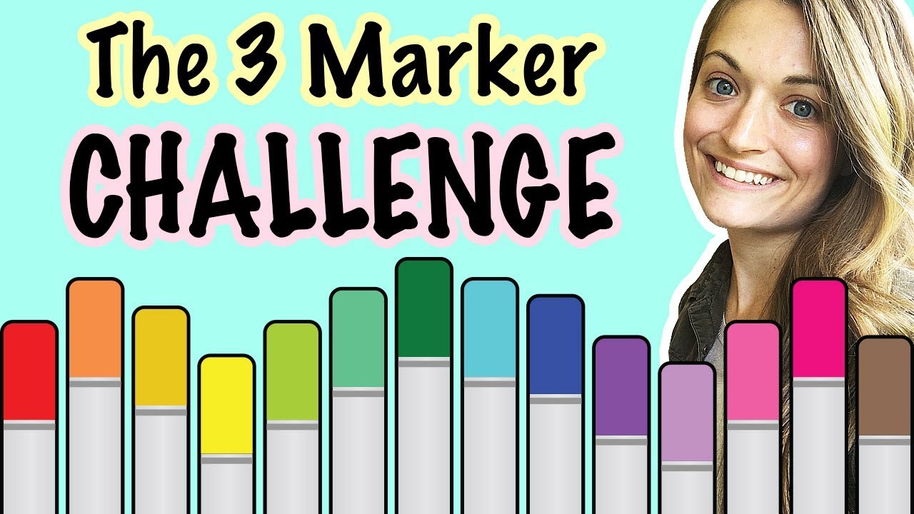 MY 3 MARKER CHALLENGE ATTEMPT - (Getting Crazy Colors) - YouTube