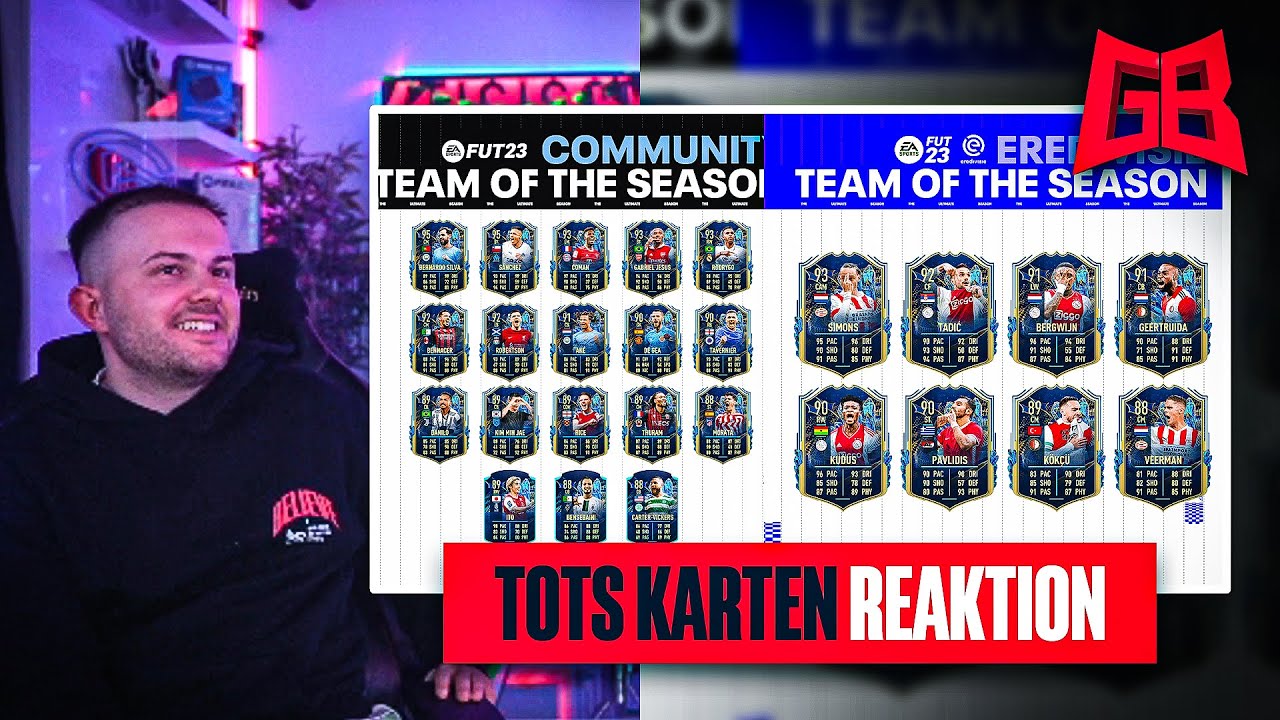 GamerBrother LIVE REAKTION auf die TEAM OF THE SEASON KARTEN & RATING 😱 ...