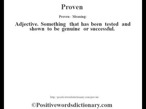 Proven definition | Proven meaning - YouTube