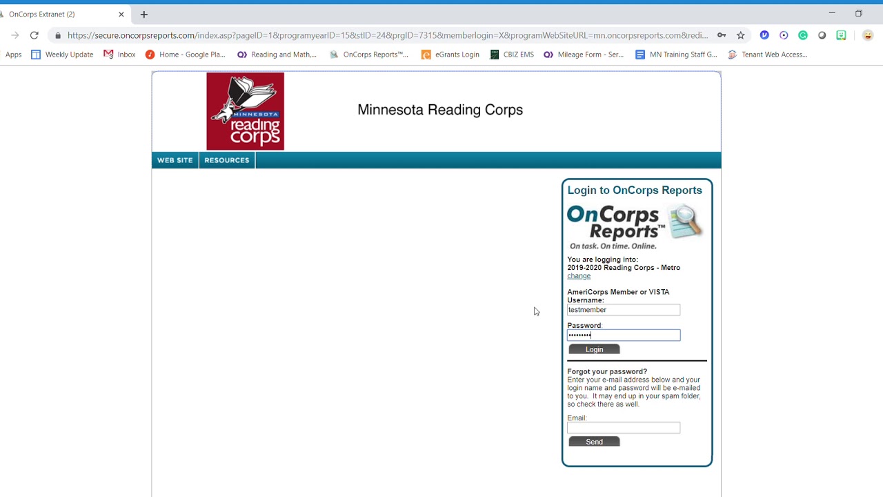 Logging into OnCorps Reports - YouTube