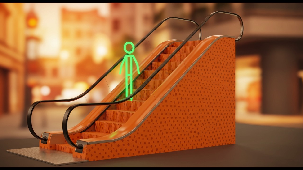 Stick Figures Ride Fun, Unique Escalators with Giraffes, Elephants, and ...