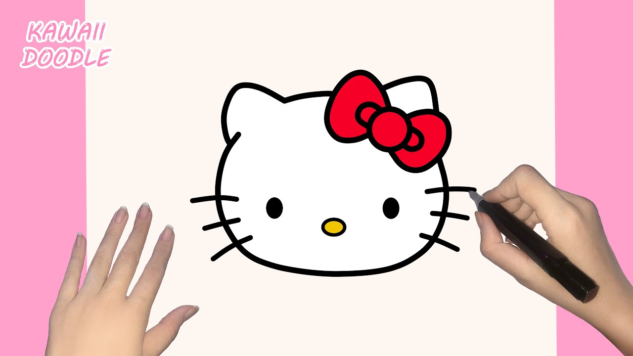 🌸HOW TO DRAW CUTE HELLO KITTY ICON 🎀~ STEP BY STEP ~ KAWAII DOODLE ...