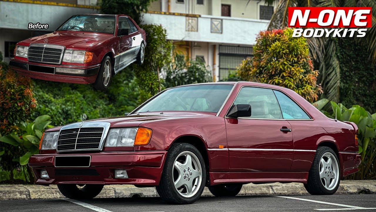 Building A Mercedes W124 Couple AMG Bodykit In 7 Minutes! - YouTube
