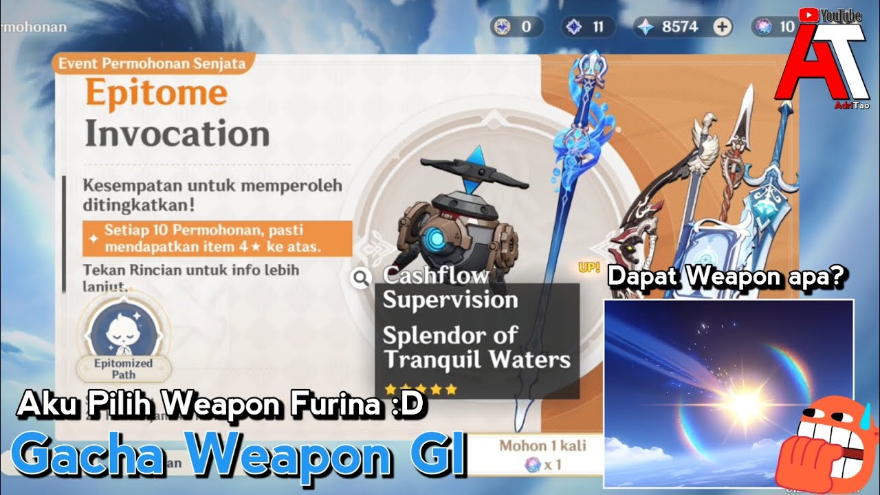 Gacha Weapon, Pilih Weapon Furina Genshin Impact | Dapat Weapon Apa? 😮 ...