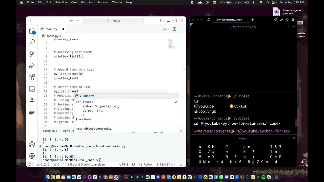 25. Python List Methods - Part 1 - YouTube