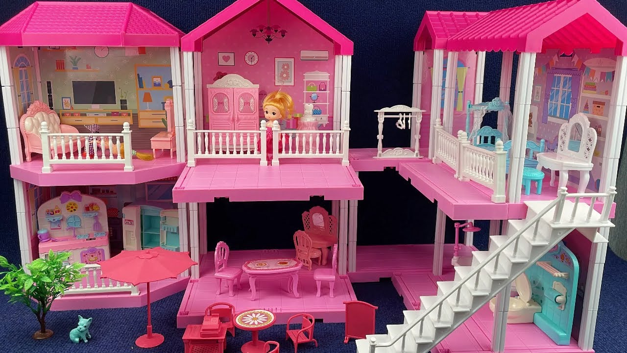 15 Minutes Satisfying with Unboxing Dream Princess Villa Playset,Pink ...