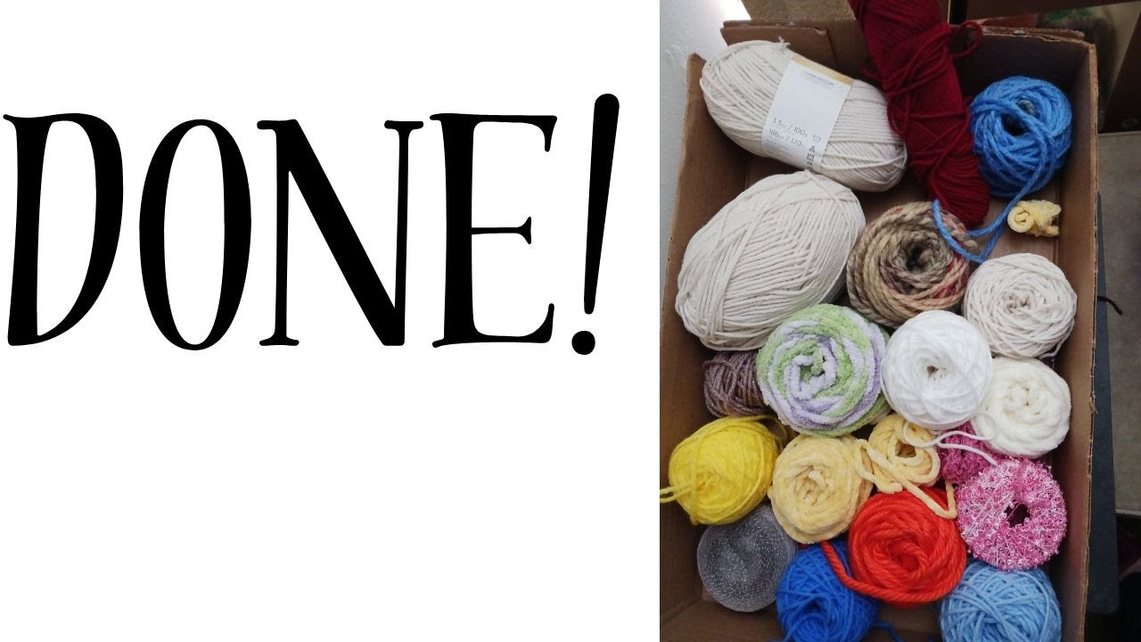 Victory! I finished all the yarn from Chef Lori's scrap yarn challenge ...