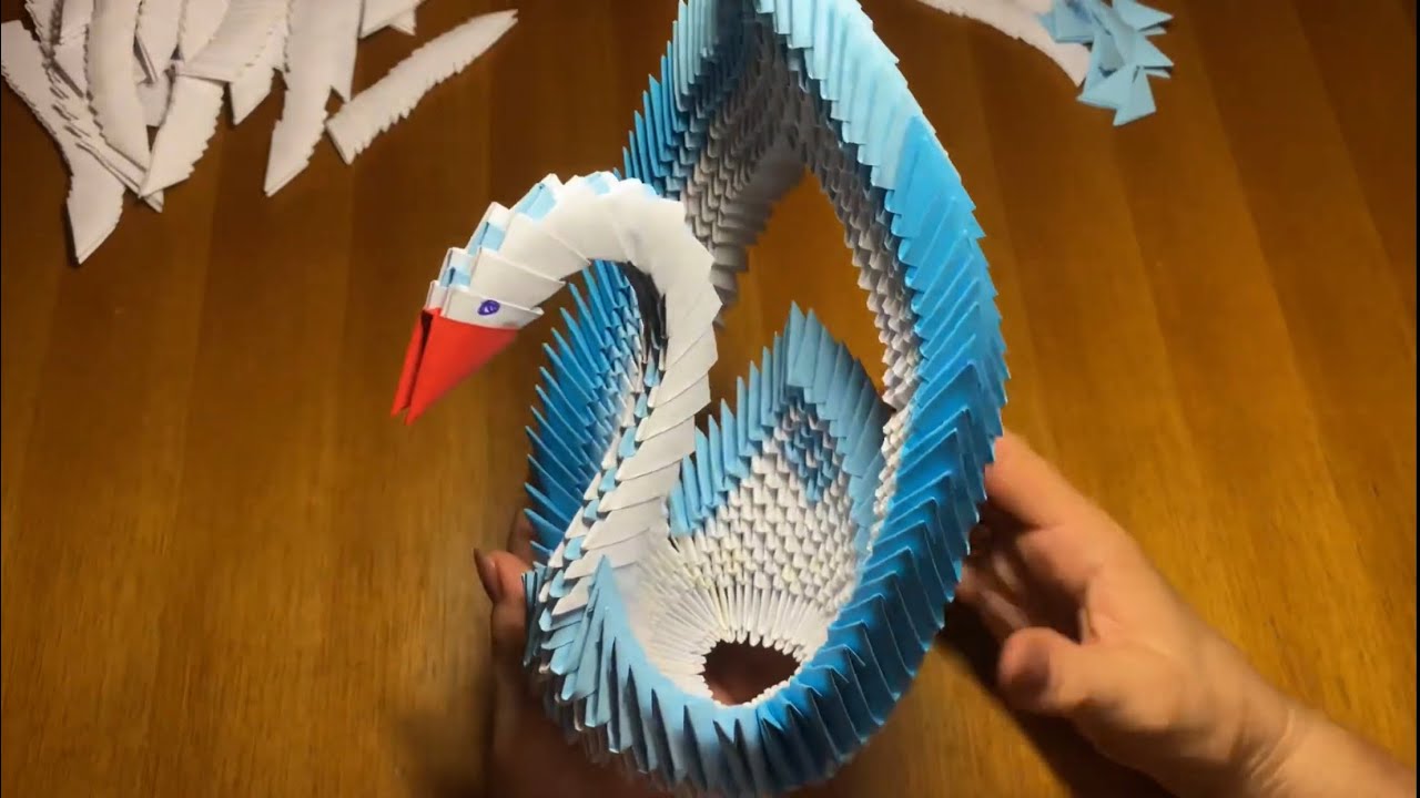Lebada din Origami #5 / 3D Origami Swan #5 - YouTube