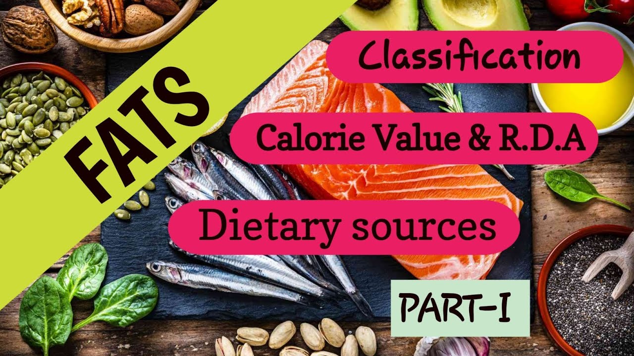 Fats-Classification,calorie value,R.D.A & dietary sources || Nutrition ...