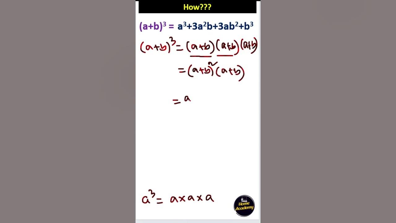 how to find a plus b whole cube formula #maths#cube #cubeformula #cubecraftrevolution - YouTube