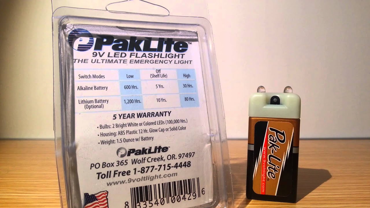 Lampe Pak-Lite 9V pour randonner léger et longtemps - YouTube