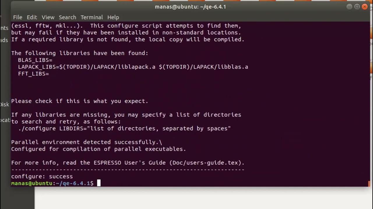 Installing Quantum ESPRESSO on Linux UBUNTU for Parallel Execution TUTORIAL - YouTube