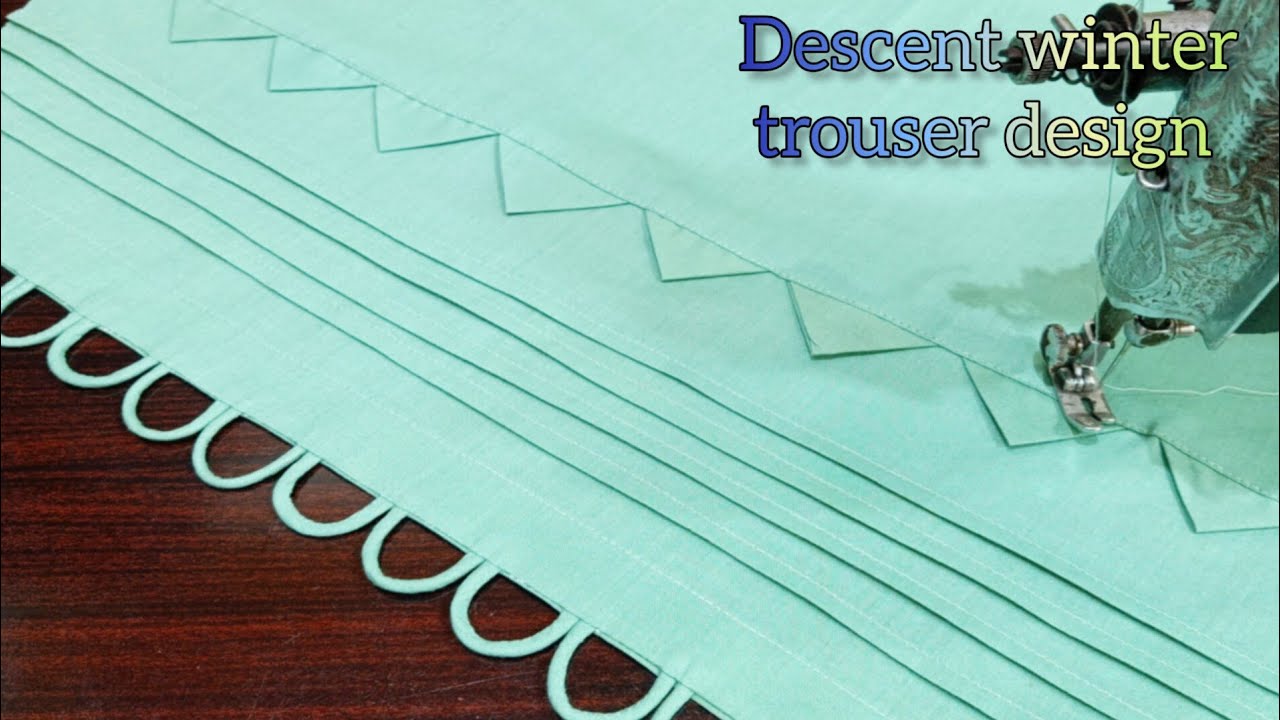 Simple trouser design cutting and stitching|| poncha design cutting and ...