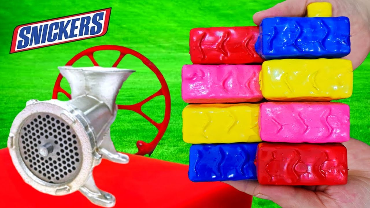 NEW COLORS COLORFUL SNICKERS VS MEAT GRINDER NEW VIDEO - YouTube