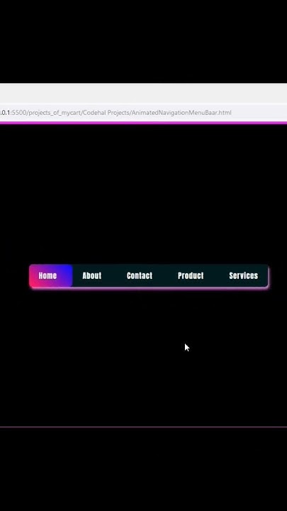 Animated Nav Bar Using Html And Css Webdeveloper Website Css Html Codewithharry 