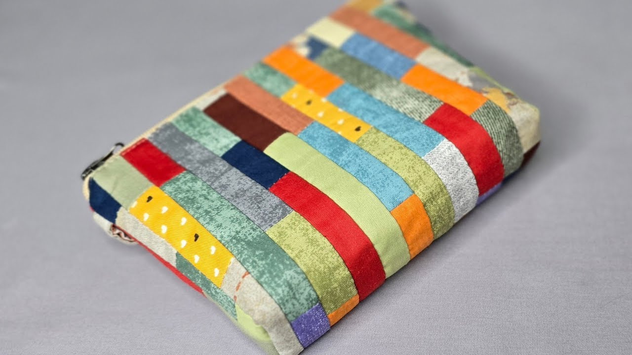 Combining waste fabrics by hand and creating beautiful and functional ...