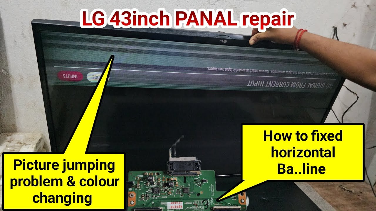 #43LH510V / How to fixed #horizontal bars line LG LED TV picture ...